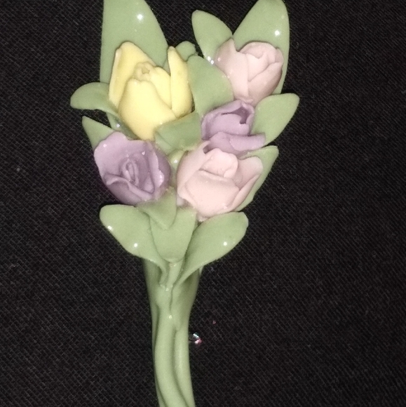 Jewelry | Porcelain Flower Brooch Pin | Poshmark